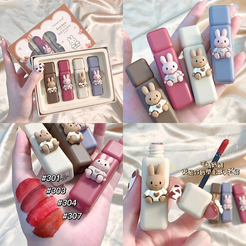 Kawaii Bunny Matte Lip Gloss Set – Kore Kawaii