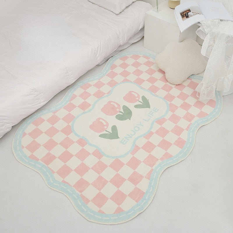 Kawaii Pastel Tulips Floor Rugs – Kore Kawaii