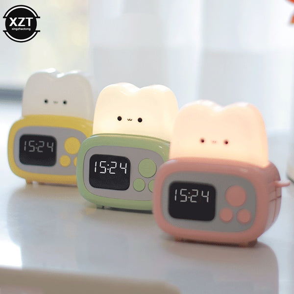 Cute Toaster Alarm Clock Night Light – Kore Kawaii