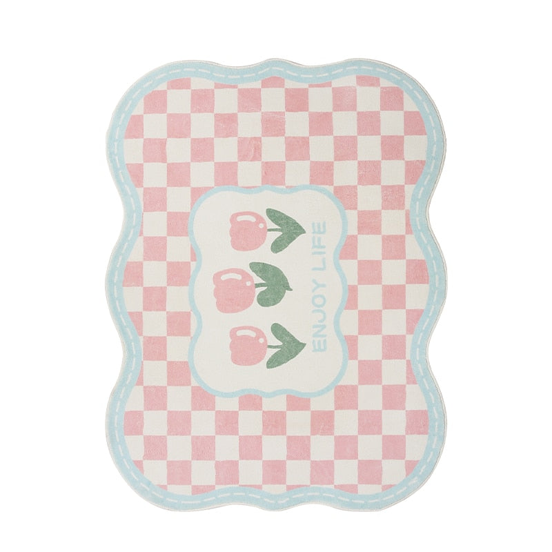 Kawaii Pastel Tulips Floor Rugs – Kore Kawaii